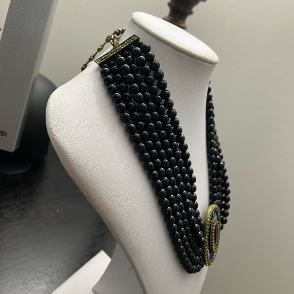 Heidi Daus | Jewelry | Heidi Daus Multicolor Oval Center Onyx Choker ...